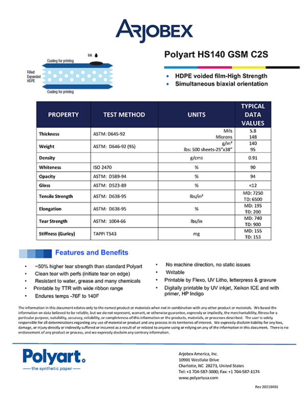 Datasheets - Polyart USA
