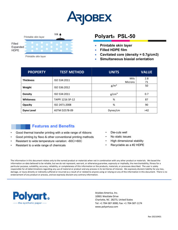 Datasheets - Polyart USA