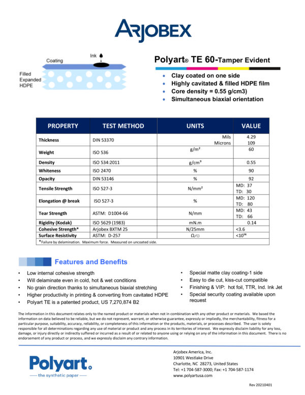 Datasheets - Polyart USA