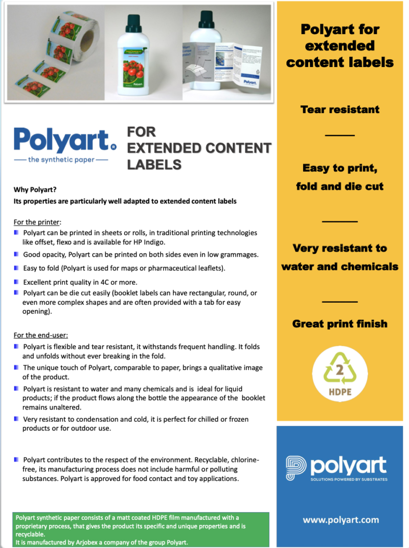 Polyart extended content labels - Polyart USA